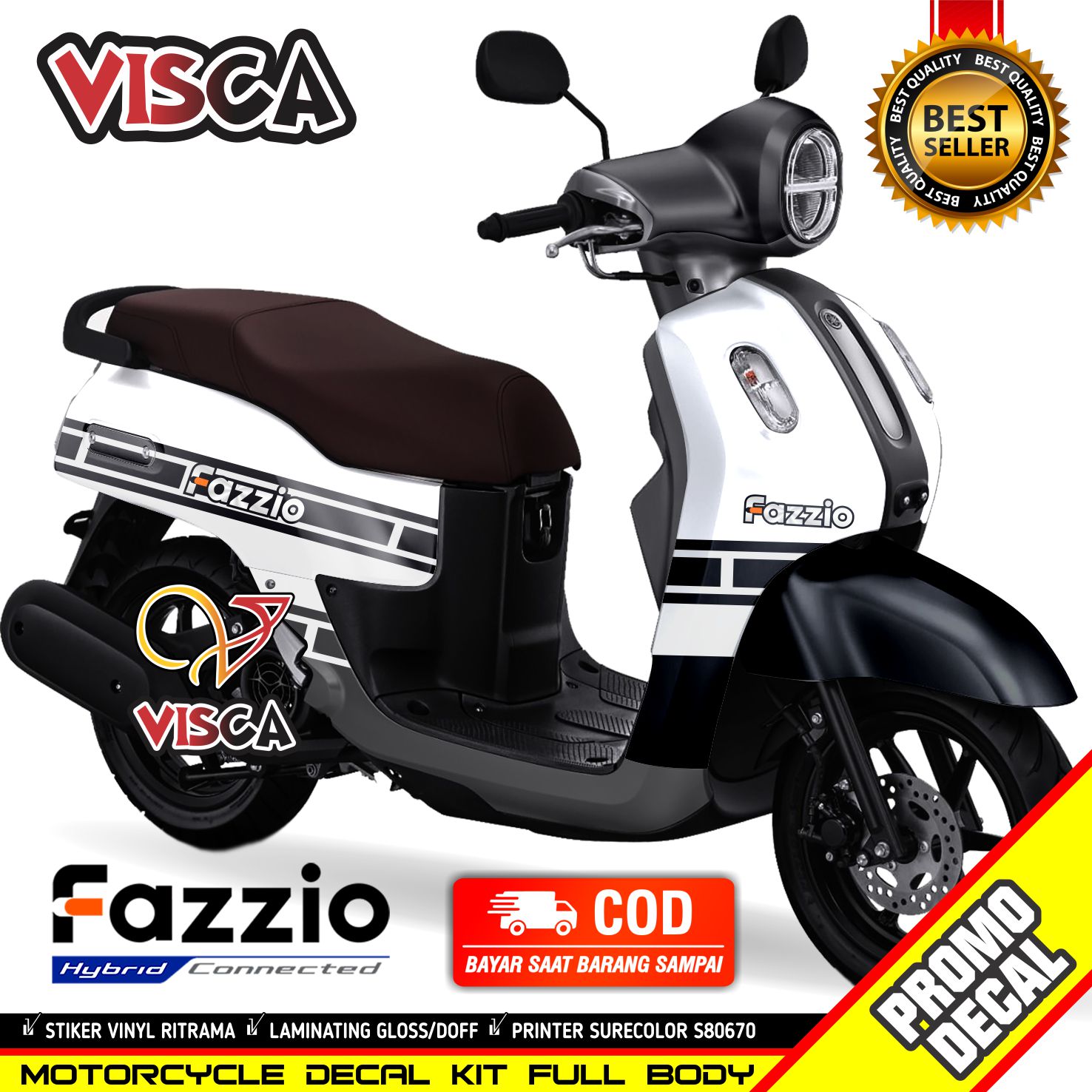 Decal Yamaha Fazzio Full Body Stiker Fazzio Variasi Full Body Striping ...