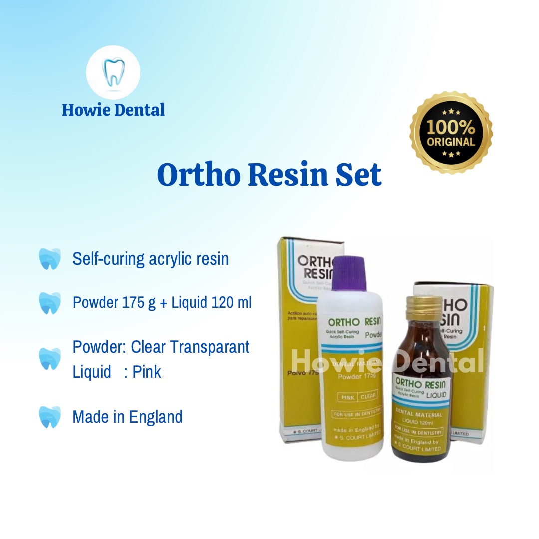 Ortho Resin Powder + Liquid Self Curing, Bubuk + Cairan Ortho, Ortho ...