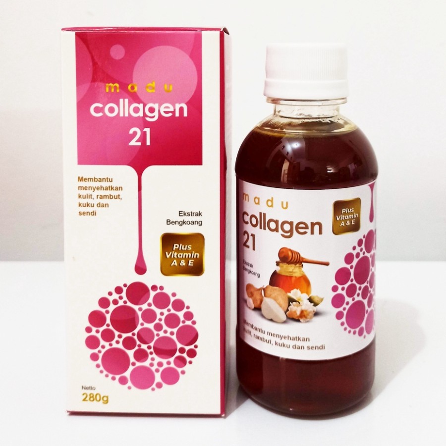 Madu Collagen 21 Plus Ekstrak Bengkoang Vit A E Herbal Masker Kolagen ...