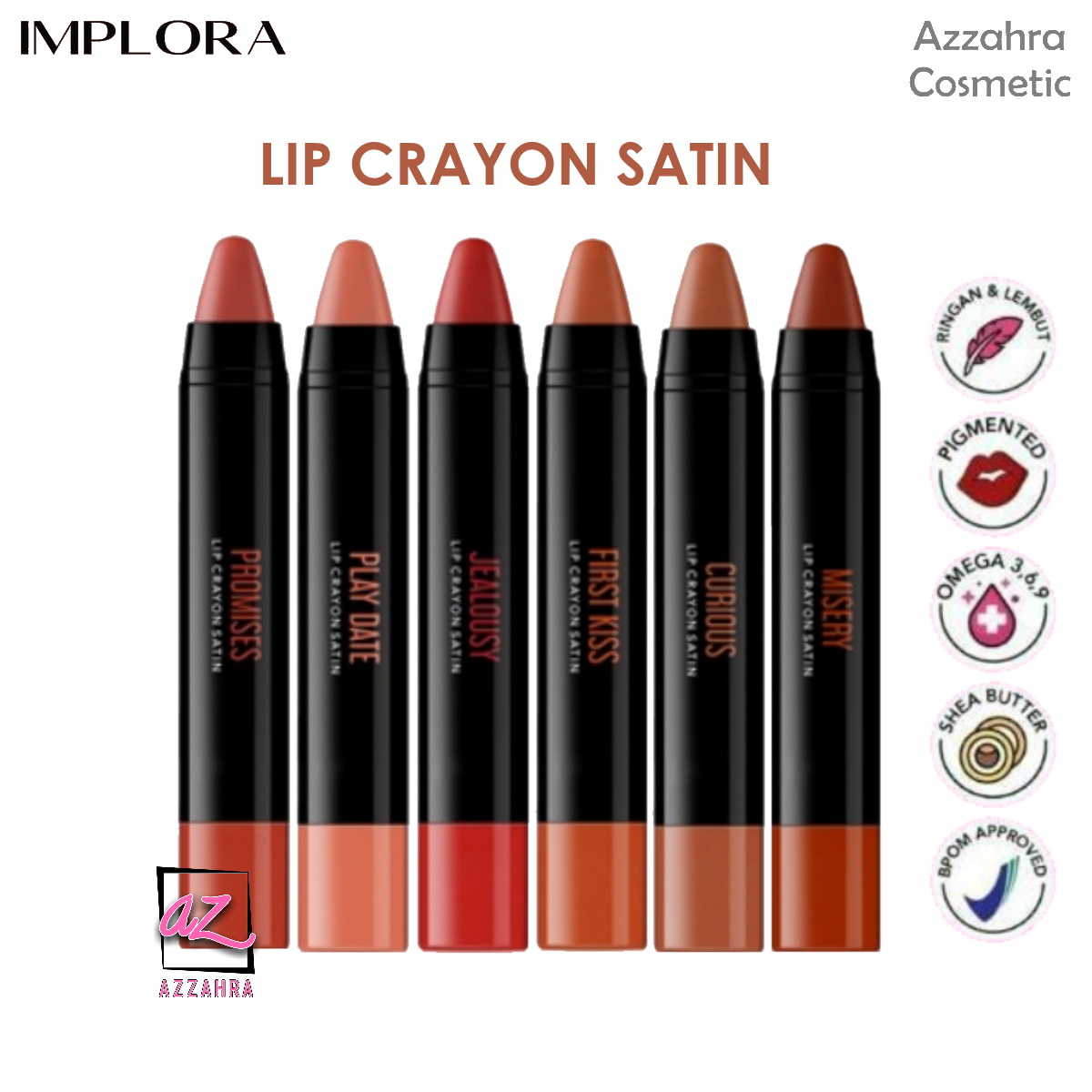 IMPLORA Lip Crayon Satin | Lipstick | Lip Cream | Lipcream | Lipcrayon ...