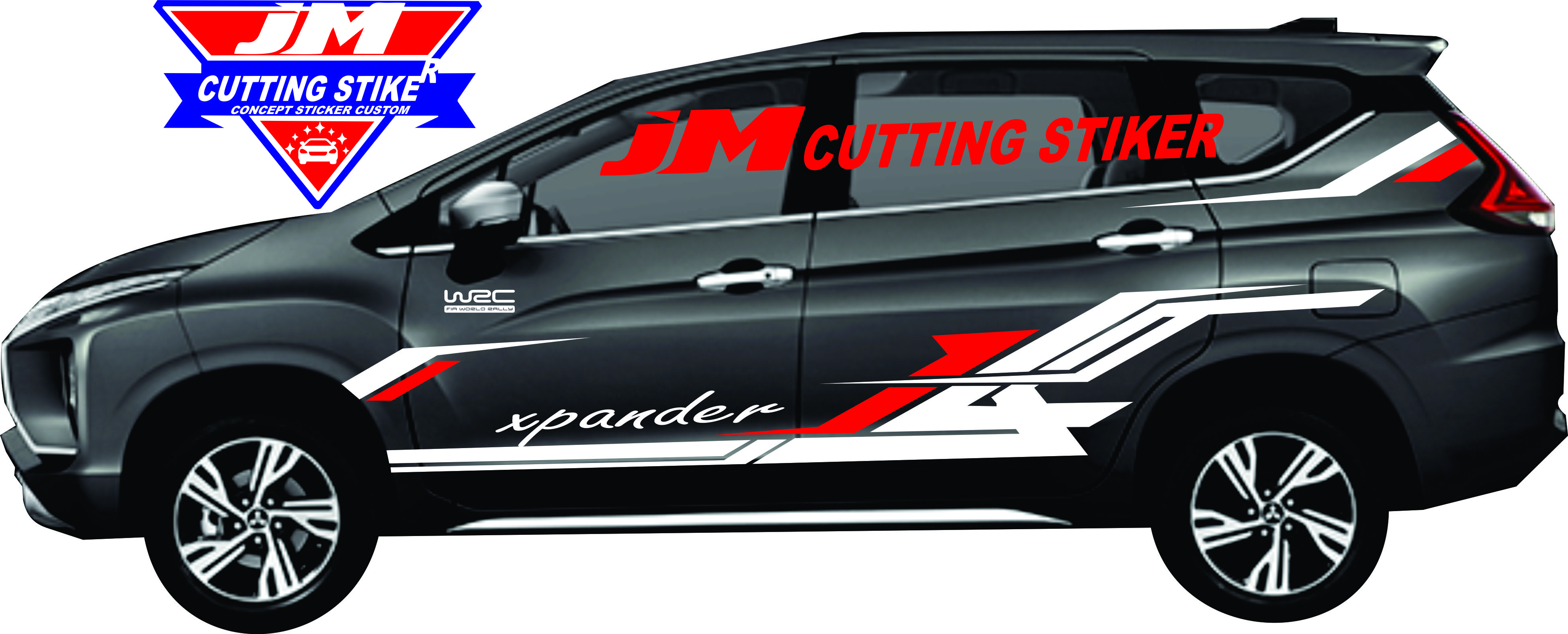 Stiker mobil xpander sticker mobil xpander cutting stiker body mobil ...