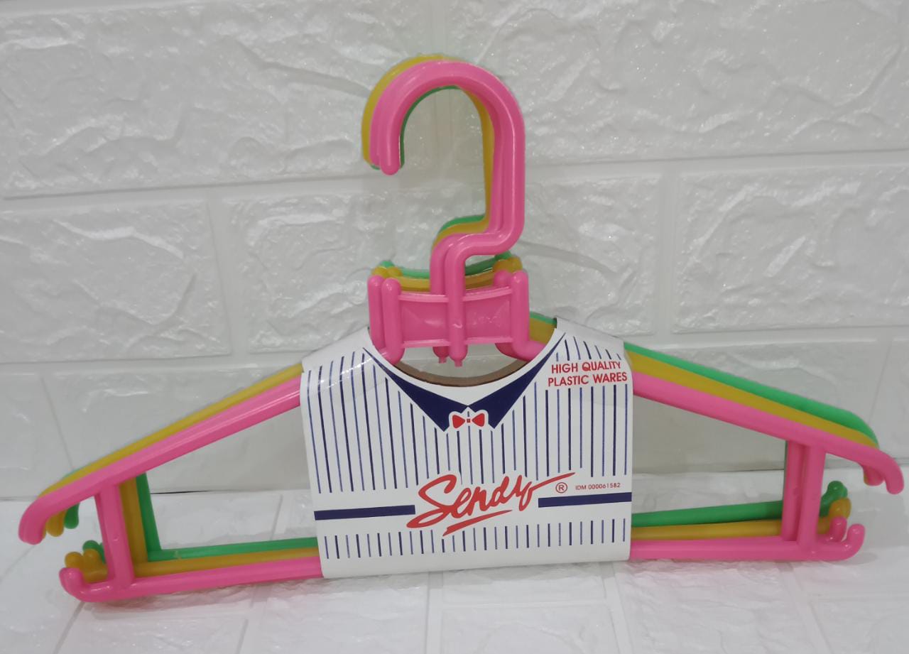 HANGER BAJU/KASTOK BAJU/HANGER BAJU PLASTIK DAN BESI ISI 1 LUSIN ...