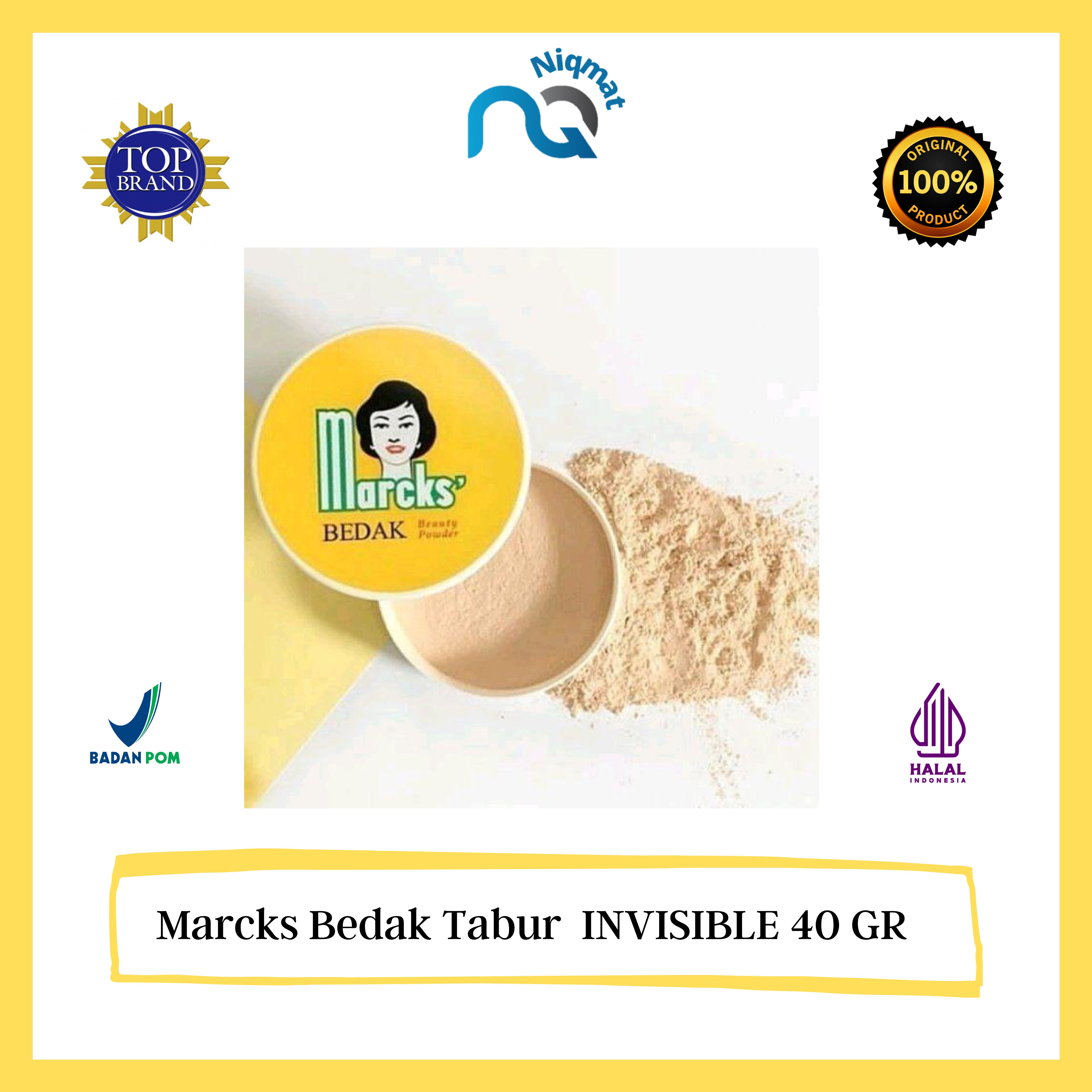 Marcks Bedak Makeup Wajah INVISIBLE 40gr | NIQMAT | Bedak tabur | BISA ...