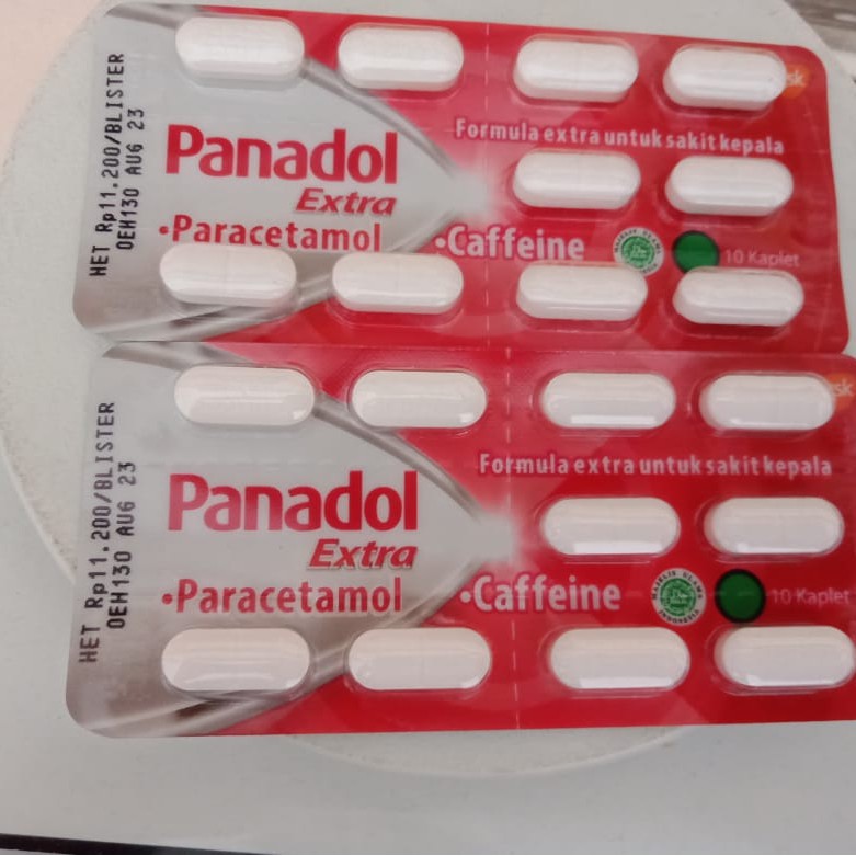 PANADOL EXTRA MERAH TAB | 1 strip isi 10 tablet l meringankan sakit ...