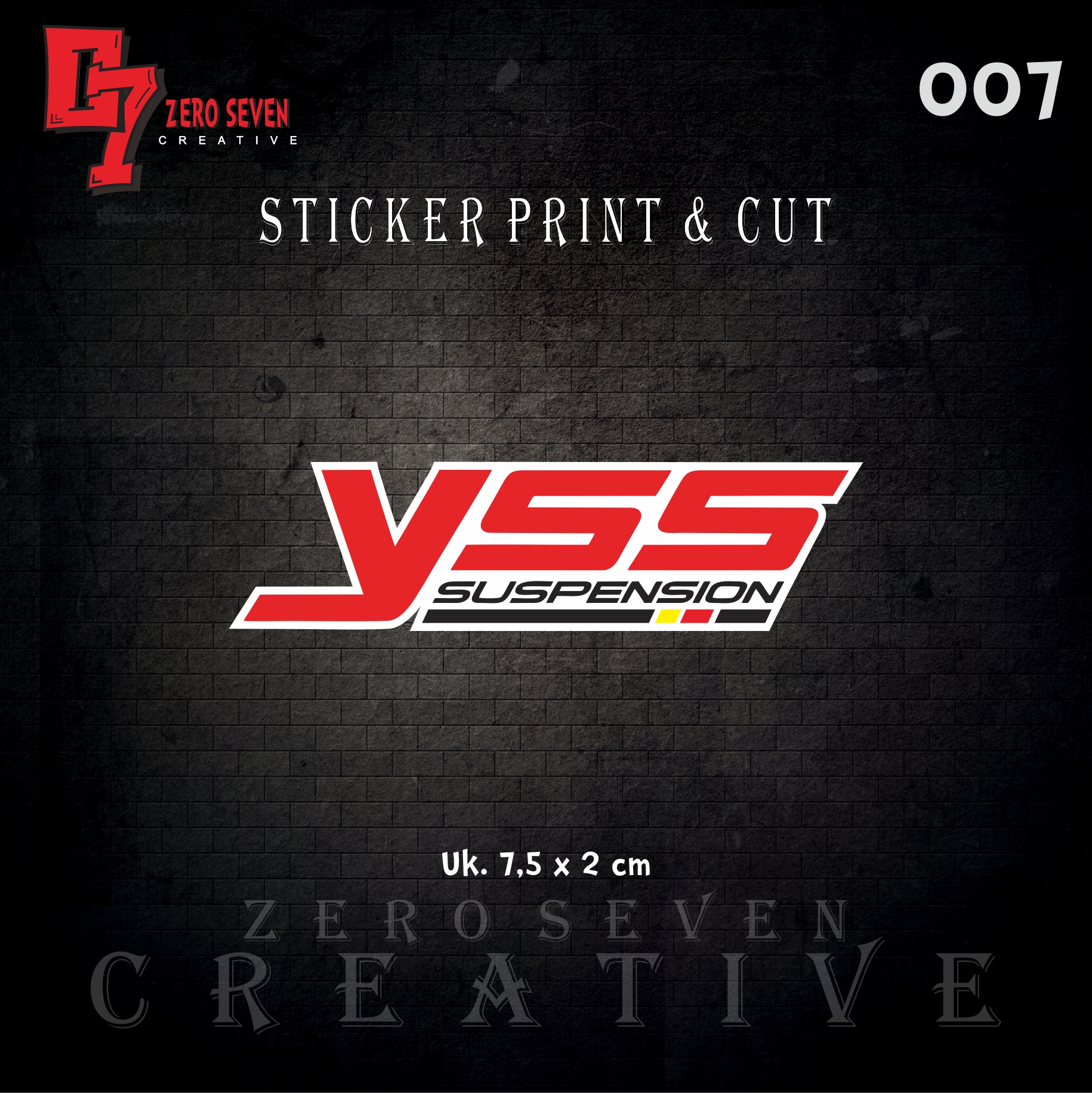 STIKER YSS / STIKER RACING / STIKER MOTOR / STIKER AESTHETIC / VYNIL ...