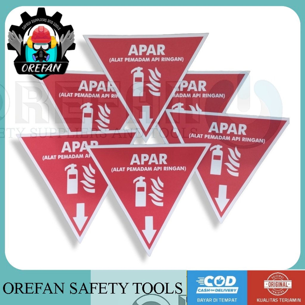 Sticker k3 Segitiga APAR alat pemadam safety 15 x 15 cm | Lazada Indonesia