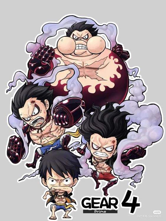 Sablon Satuan Luffy Mugiwara Gear 4 Chibi Sablon Ajaib | Lazada Indonesia
