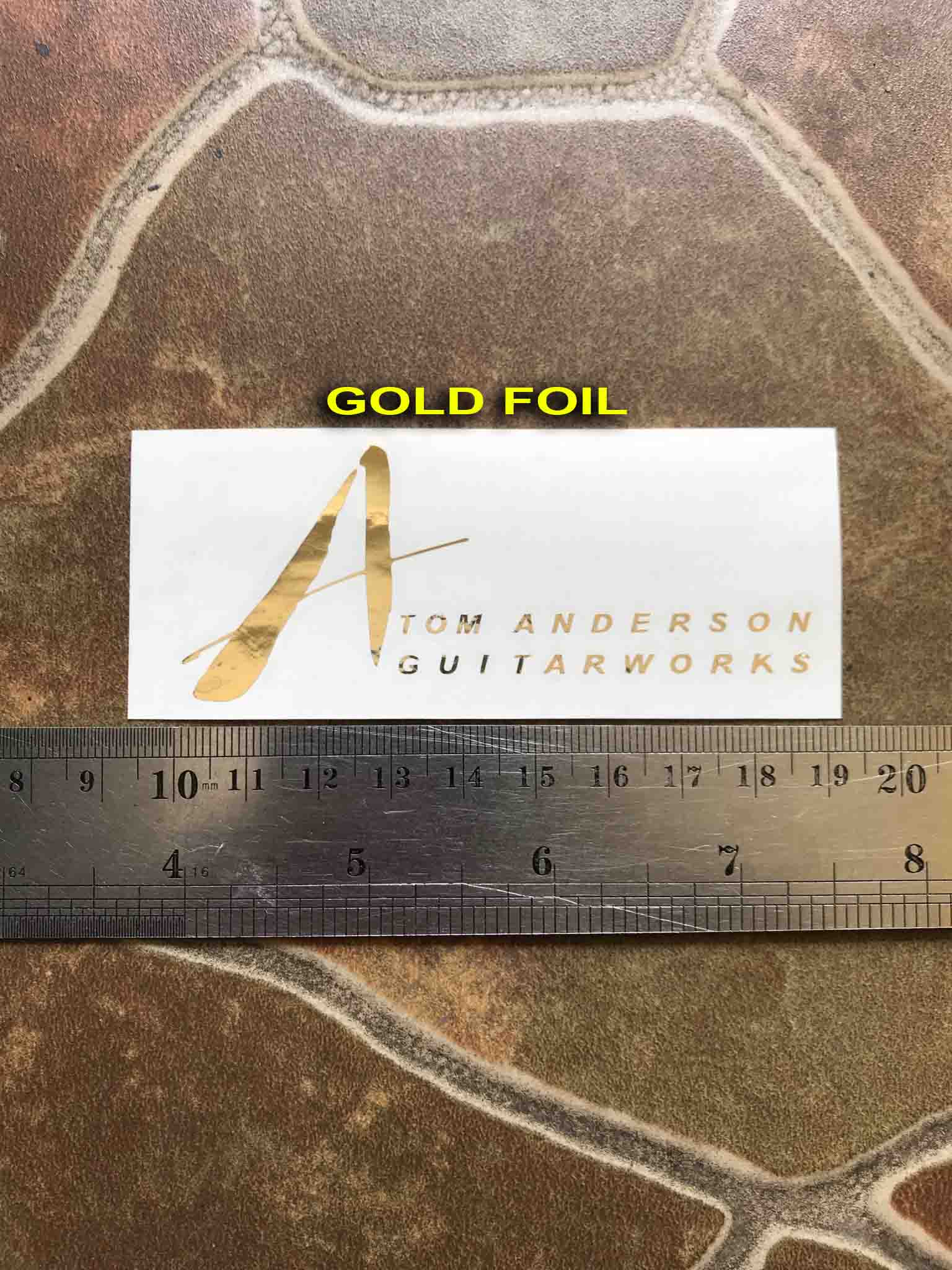 Sticker Tempel Gitar Tom Anderson Guitar Works Design Headstock ...