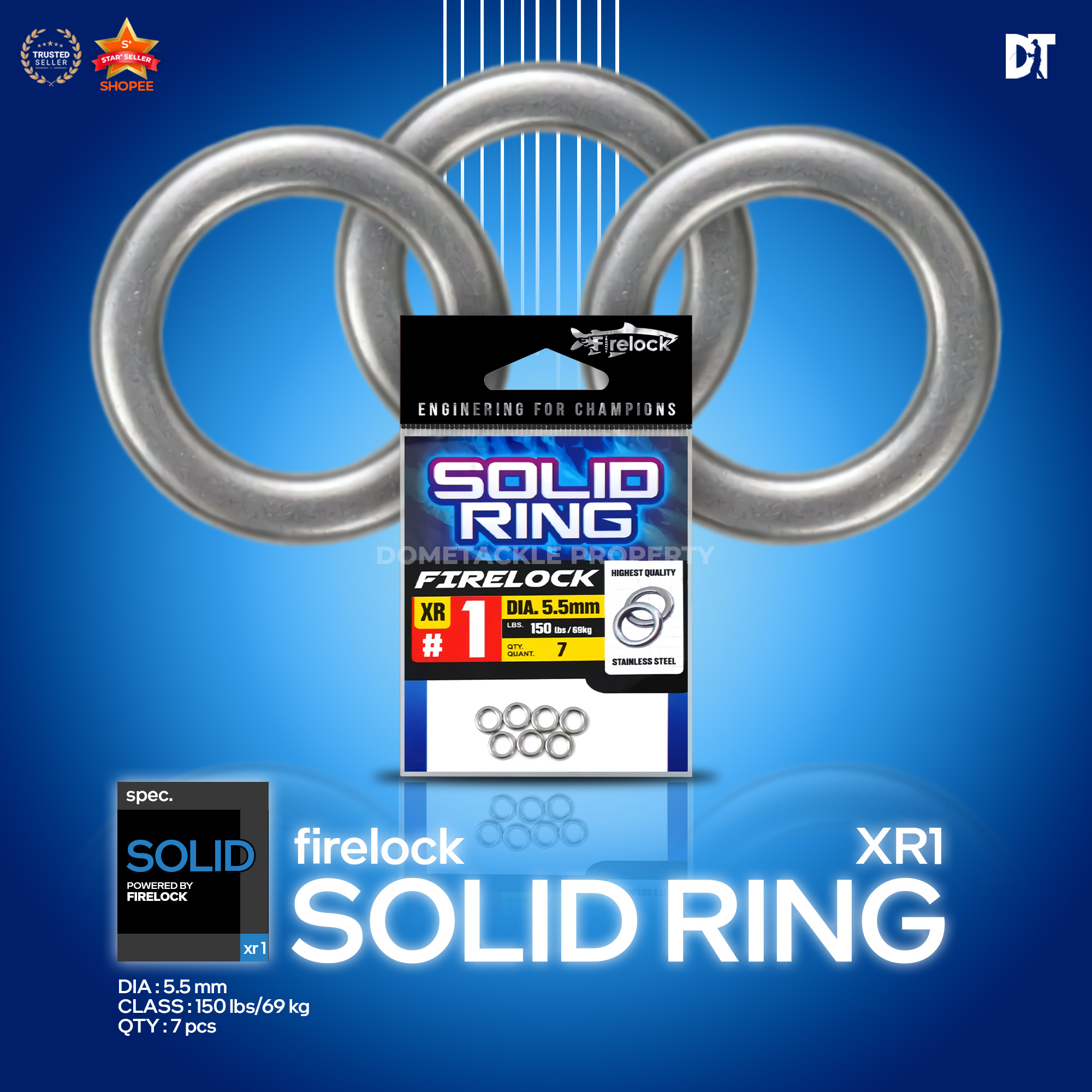 Firelock Solid Ring Stainless Steel Size 1 2 3 4 | Lazada Indonesia