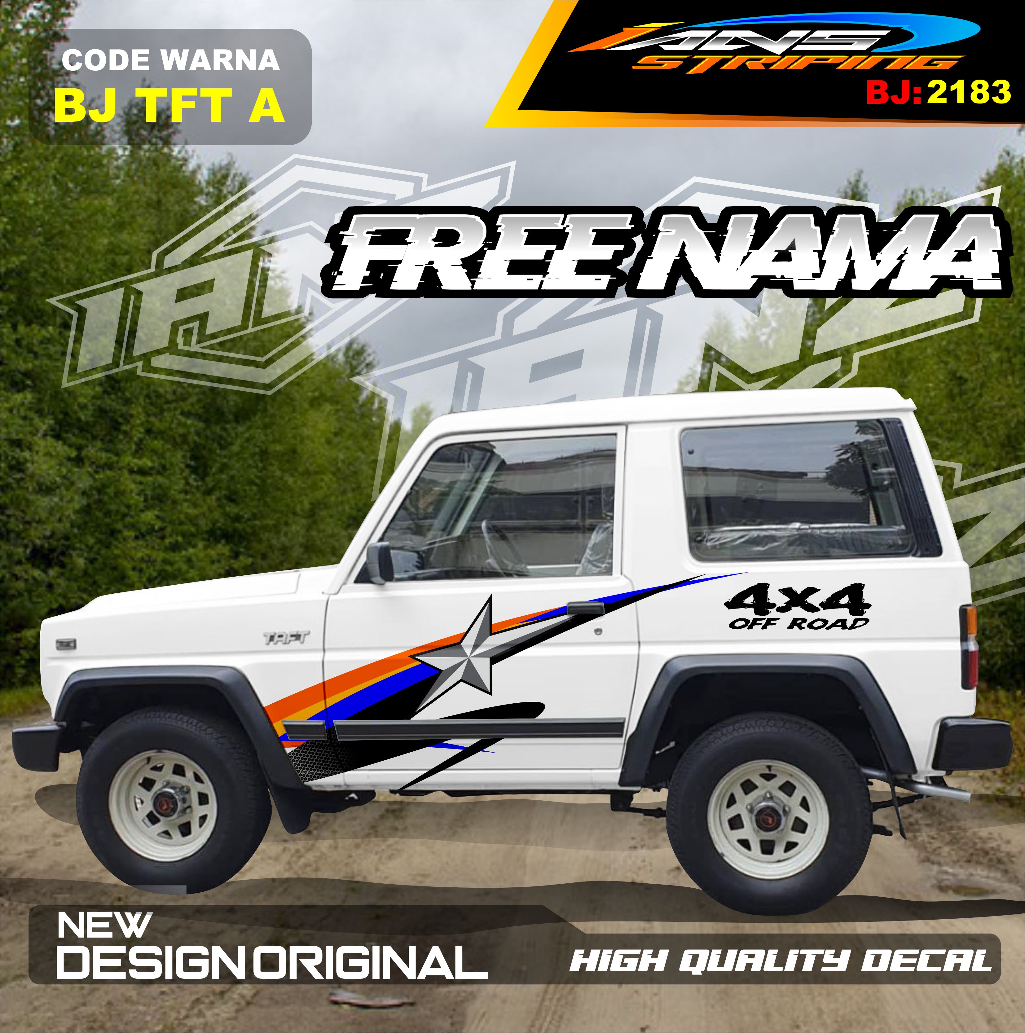 DECAL STIKER MOBIL TAFT TAF / STIKER VARIASI BODY MOBIL KATANA / STIKER ...