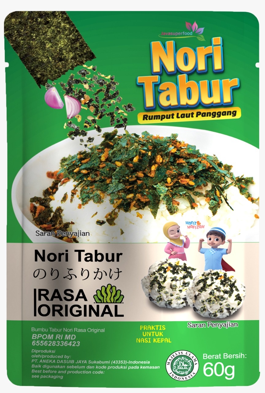 Nori Tabur Rasa Original Halal 60 Gram Rumput Laut Matang JAVA SUPER ...