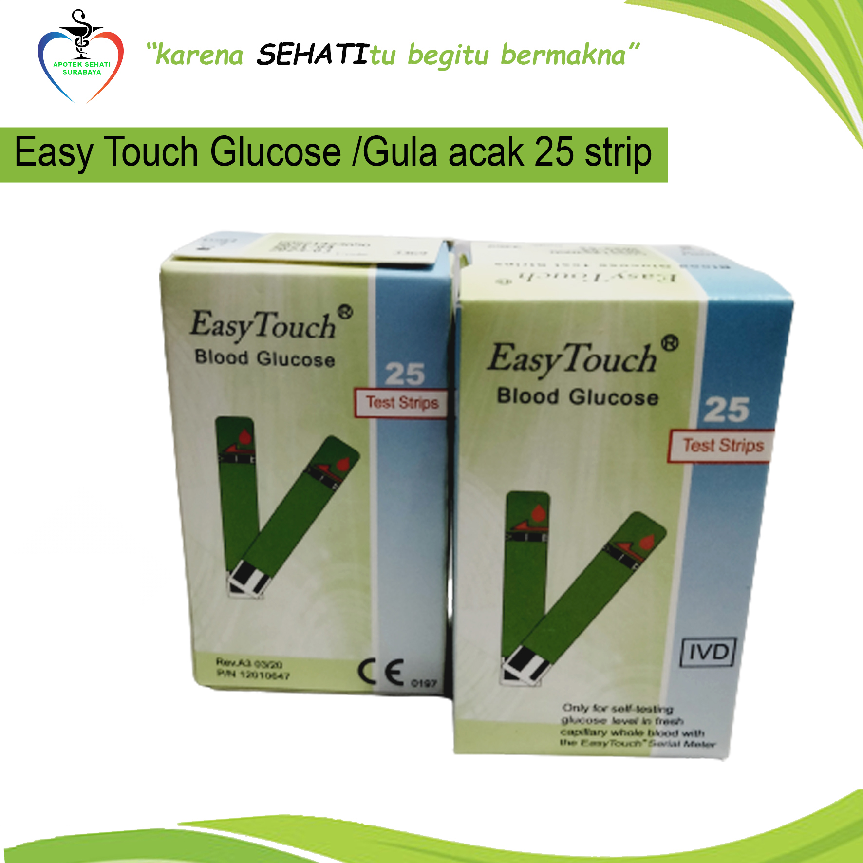 Easy touch strip glucose stik cek gula darah | Lazada Indonesia