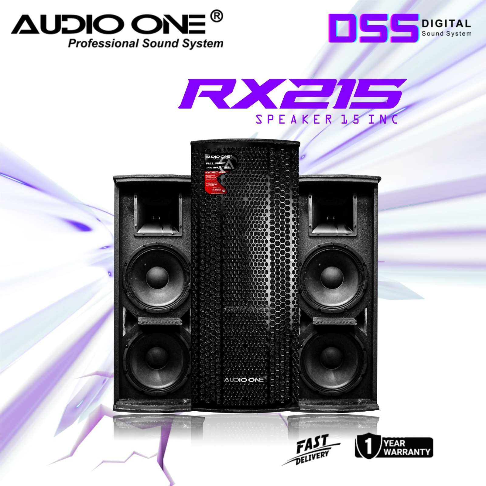 Speaker Fullrange Double speaker RX Series 215 Aktif Pasif 15 inch ...