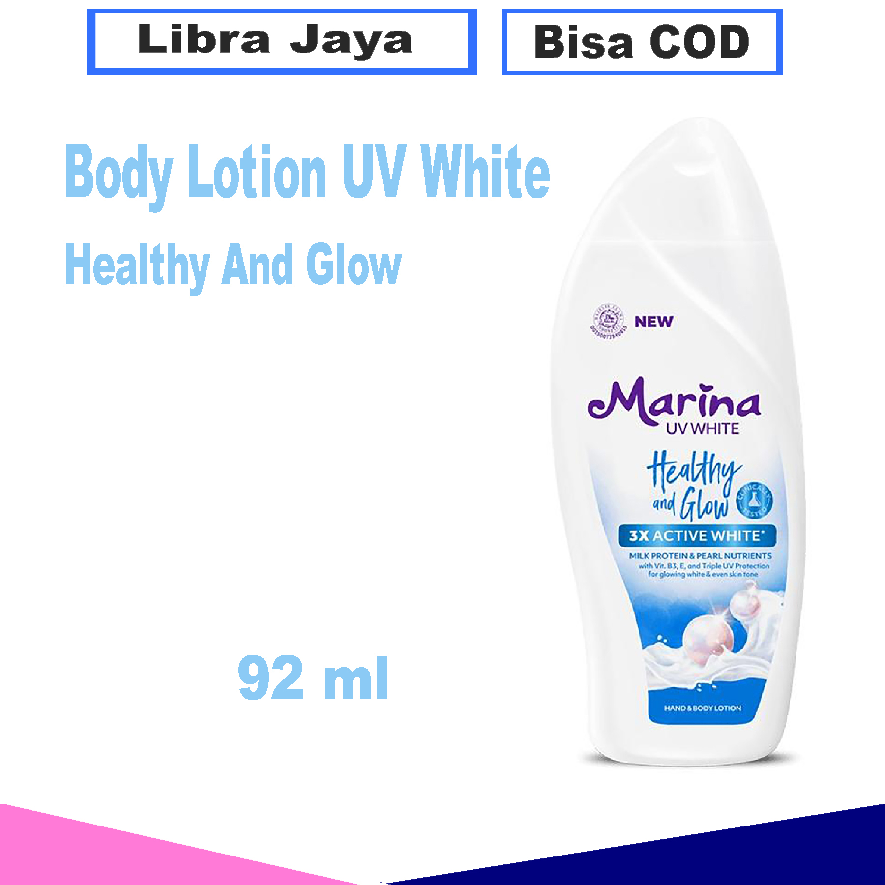 Marina UV White Hand & Body Lotion Nourish and Bright / Healty & Glow / Hydra Bright / E ...