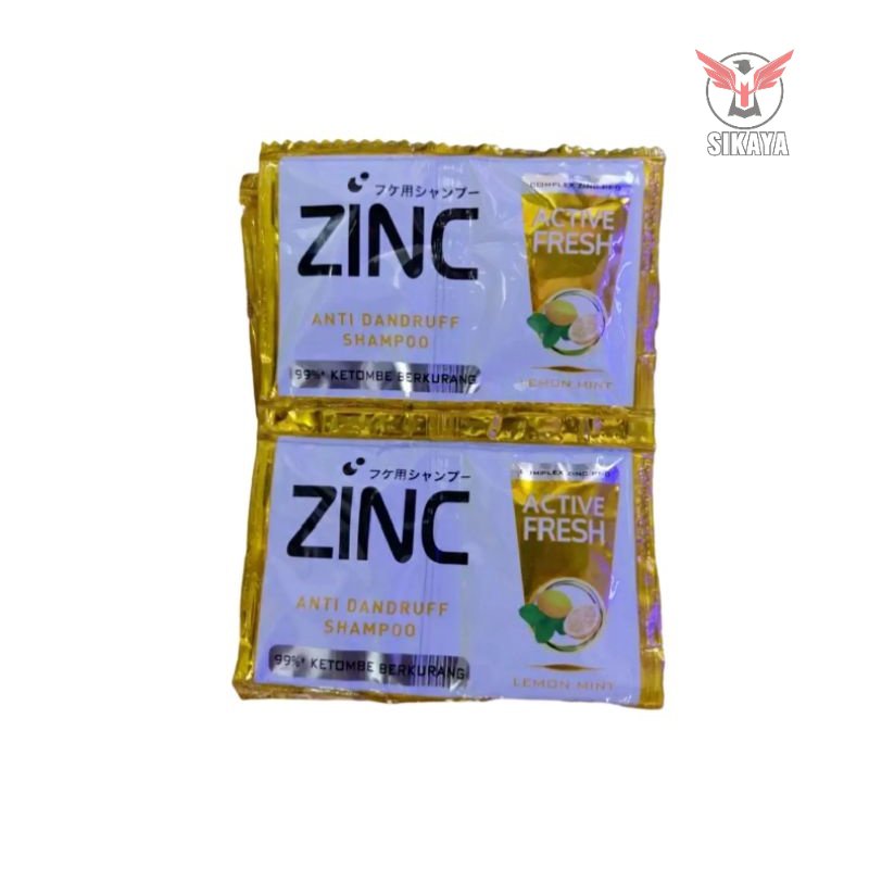 SHAMPOO ZINC SACHET 10 ML 1 RENTENG 12 SACHET atau 24 PCS x5ml- ALL ...
