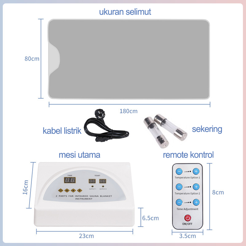 sauna blanket 550w slimming body selimut sauna pengurus buang lemak ...