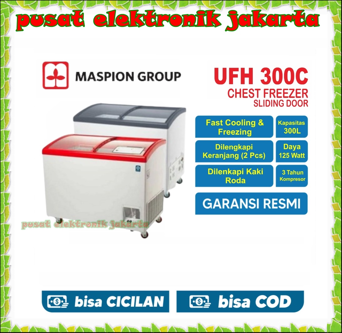Uchida UFH300 Freezer Box Sliding Glass 300 liter Uchida UFH 300 murah garansi resmi promo JABODETABEK ONLY Lazada Indonesia