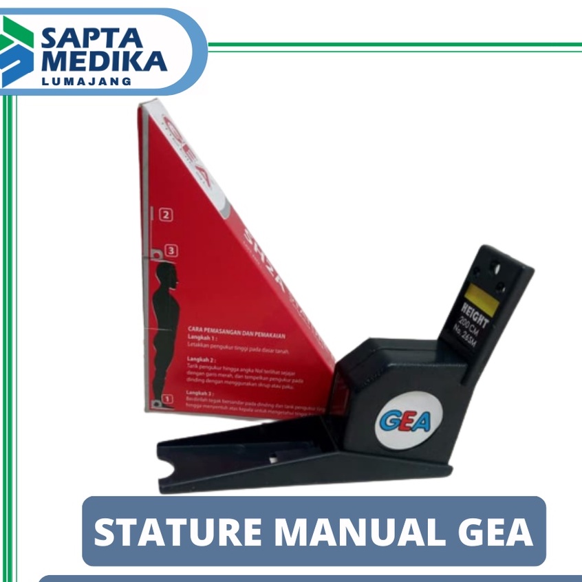 Statur Meter GEA Alat Ukur Tinggi Badan Manual 2 Meter | Lazada Indonesia