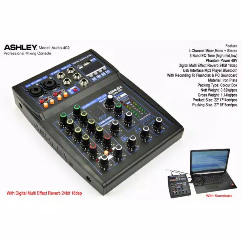 Mixer Ashley Audio-402 Original/Mixer audio ashley 4 channel | Lazada ...