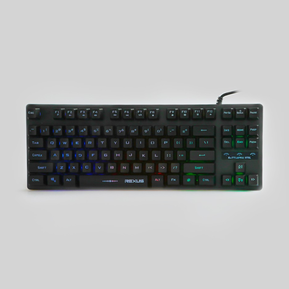 Rexus Battlefire RX-K9TKL Keyboard Gaming TKL Fortress Rainbow LED RGB ...
