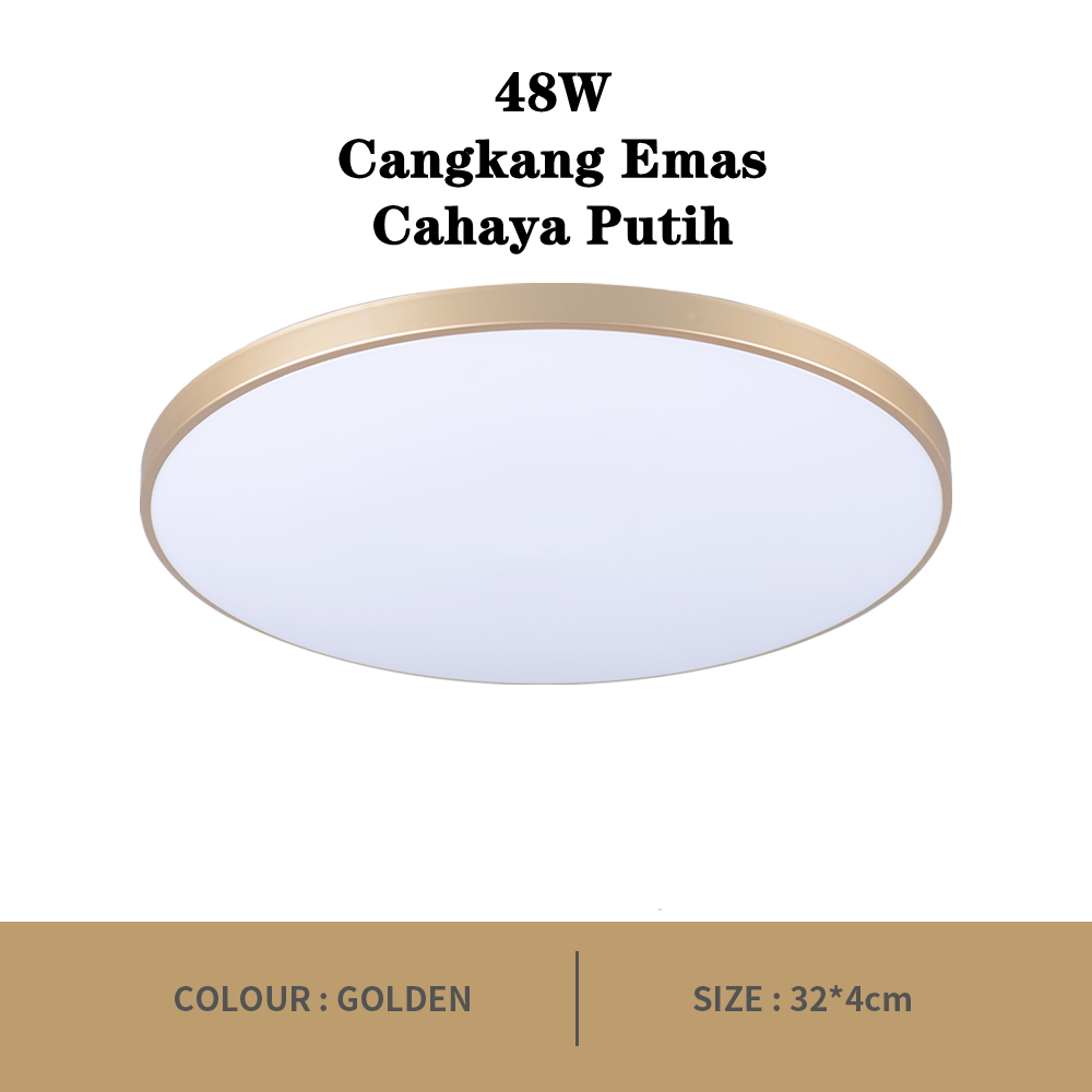 RONG RIVER 80W 48W 32W Lampu Downlight LED Plafon Putih Ultra Tipis ...