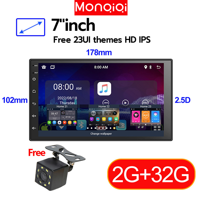 MonQiQi Gps Navigasi Mobil Layar Ips 9 "2Gb Ram 32gb Rom Android 11 Head Unit 2.5d | Lazada ...