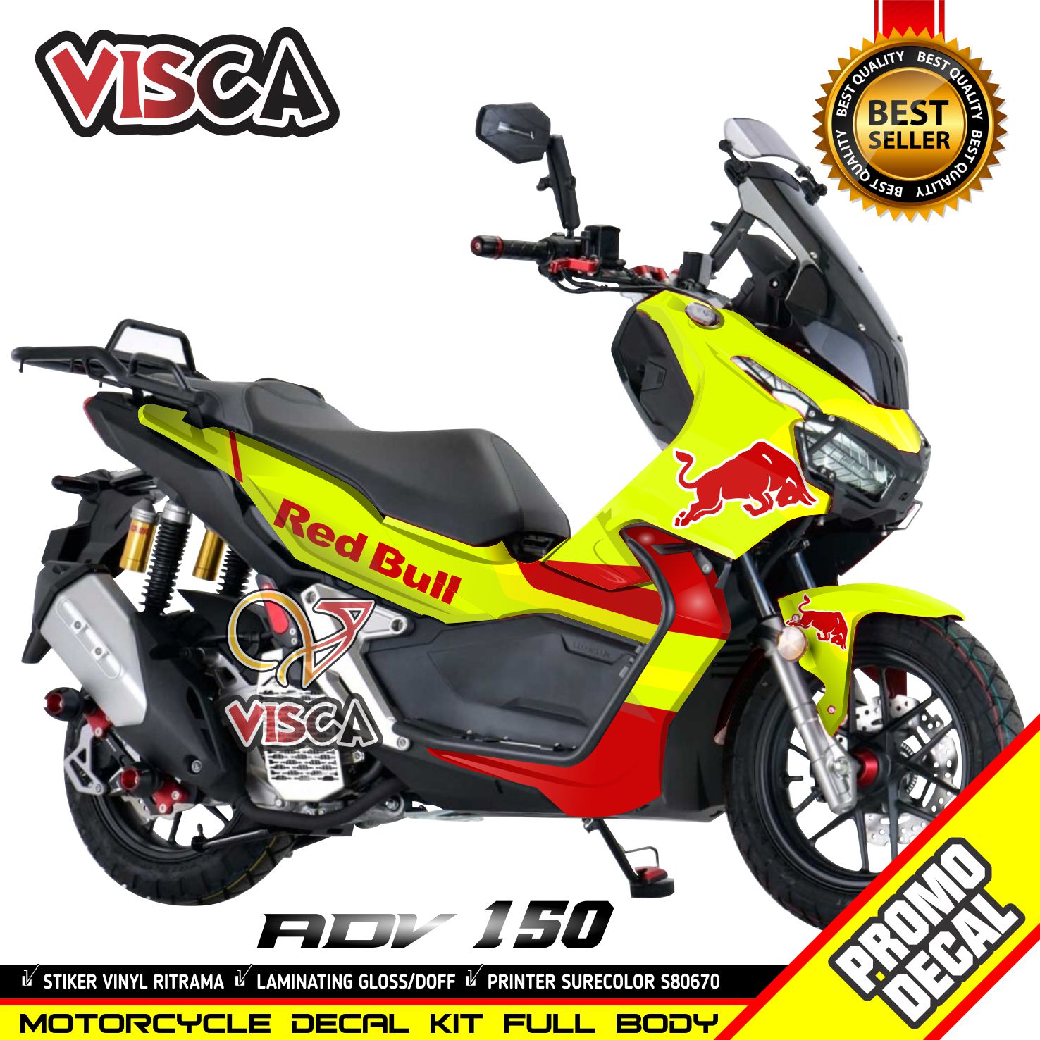 Decal Adv 150 Full Body Stiker Adv 150 Full Body Red Bull | Lazada ...