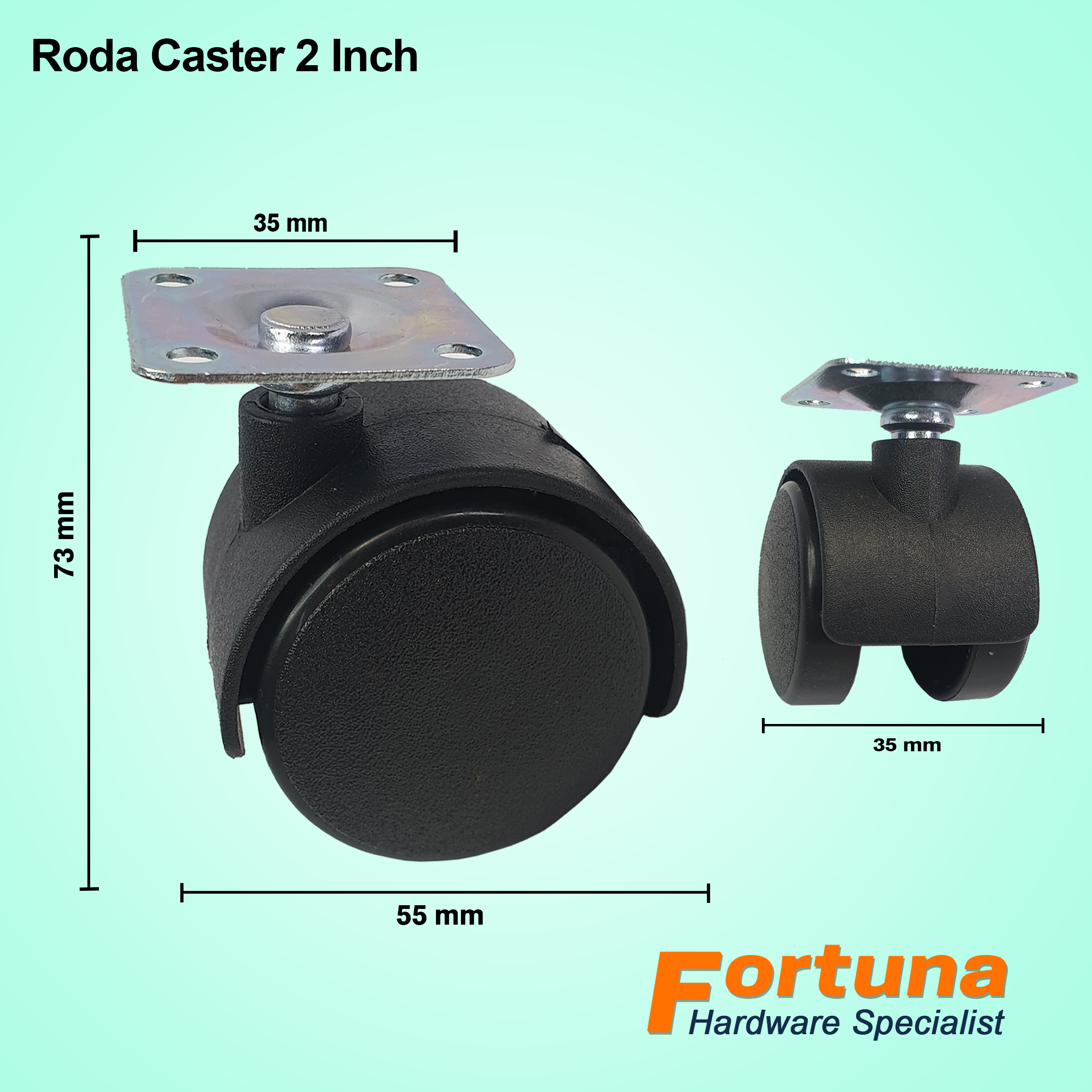 Roda Caster Kursi Kantor 2 Inch I Roda Kastor I Kursi I Rak I Etalase ...