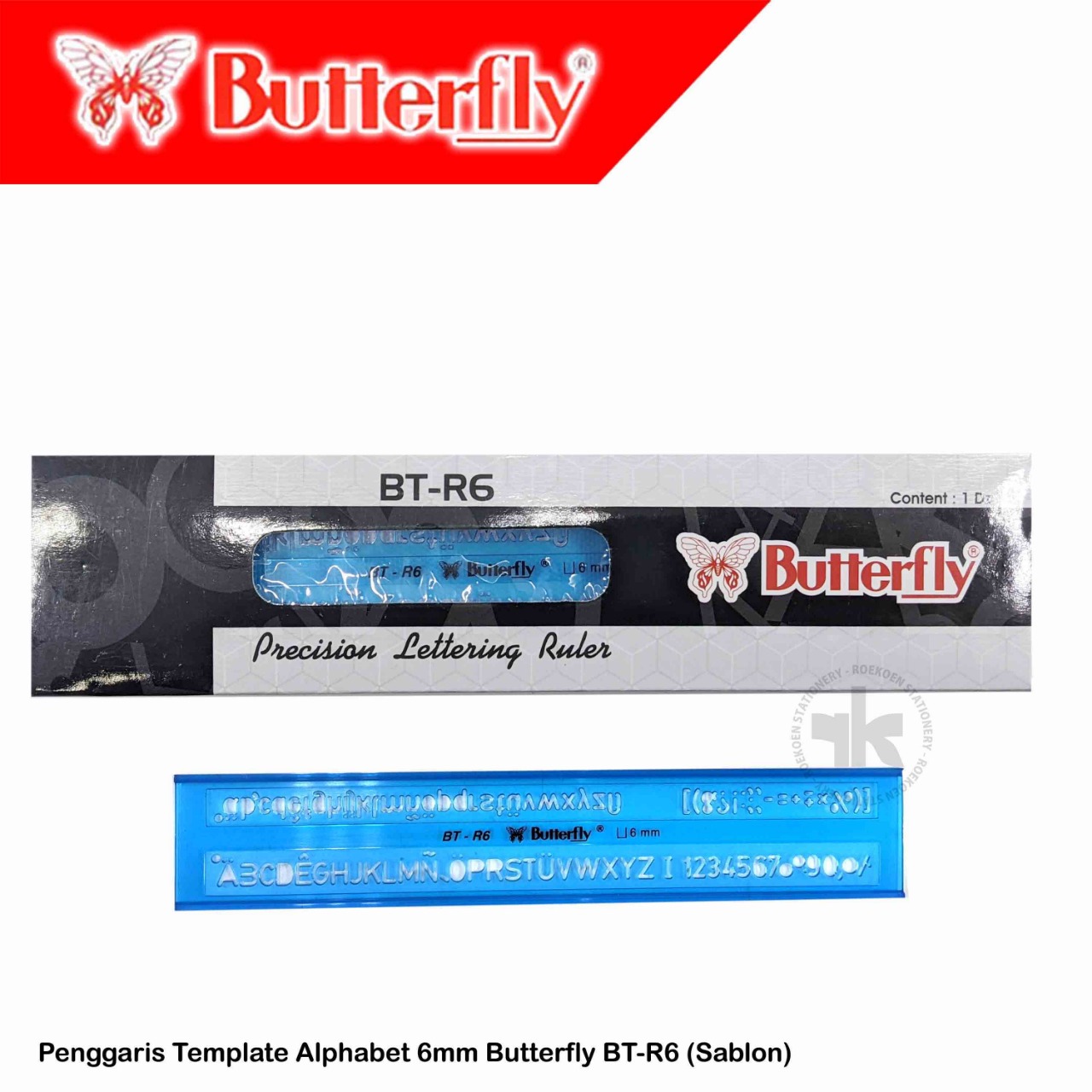 Butterfly Template Ruler Penggaris Sablon Alphabet 6mm BT-R6 | Lazada ...