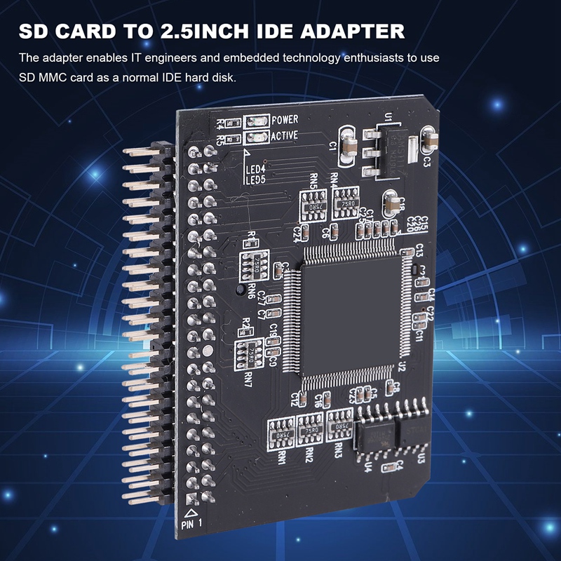IDE SD Adapter SD To 2.5 IDE 44 Pin Adapter Card 44Pin Male Converter SDHC/SDXC/MMC Memory Card ...