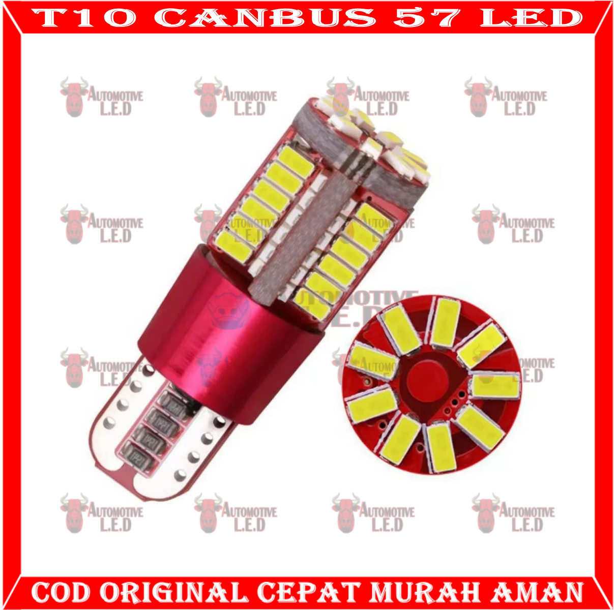 ORIGINAL LAMPU LED T10 57 LED CANBUS SUPER BRIGHT LAMPU SENJA MOTOR T10 ...