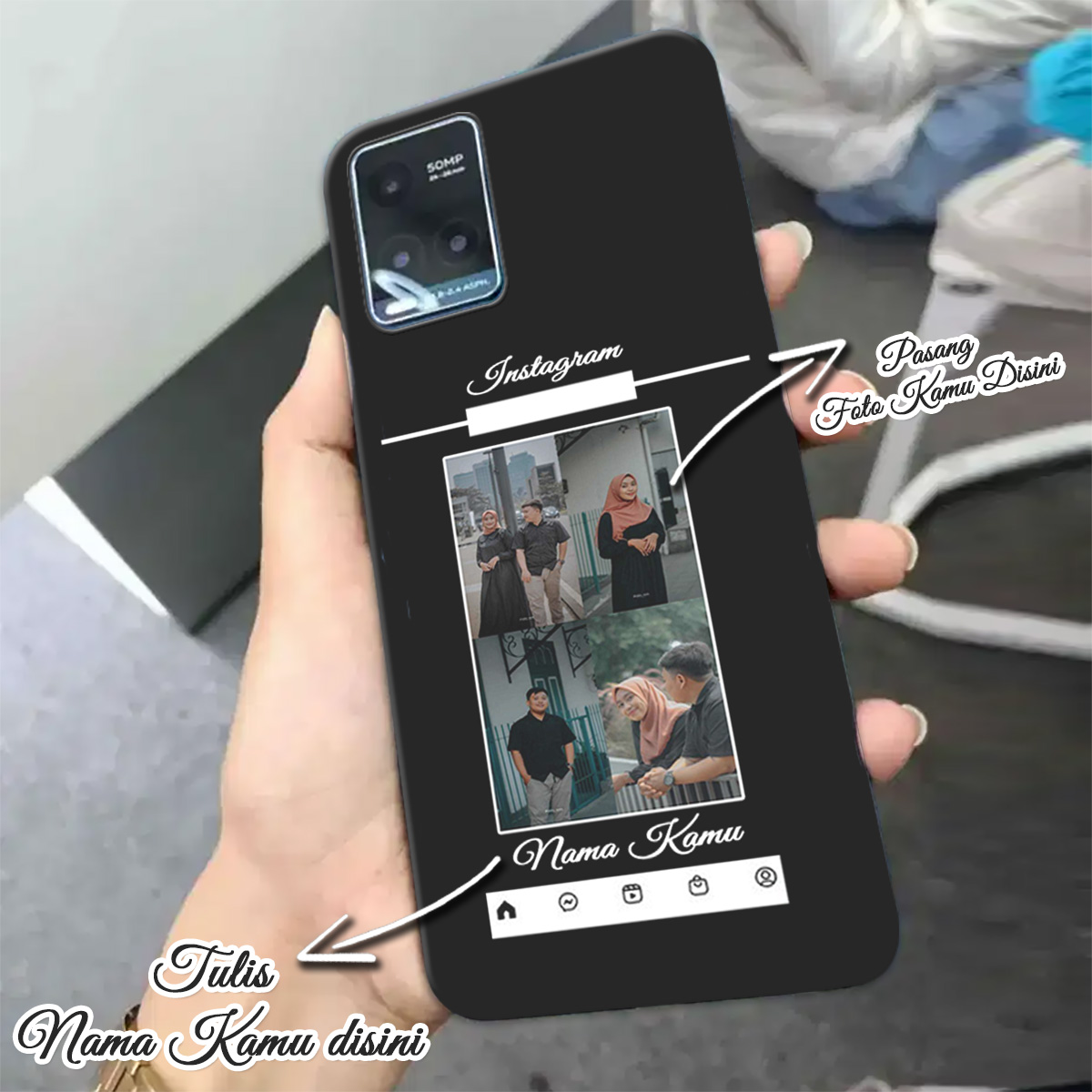 Custom Foto Dan Nama Case HP - Couple - Foto Pacar - Foto Sendiri ...