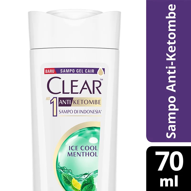 Clear Shampoo Ice Cool Menthol 70 ml | Lazada Indonesia