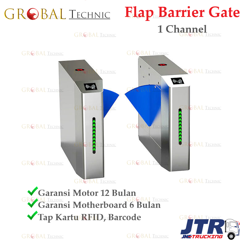 Flap Barrier Gate Automatic 1 Channel Access Control / Pintu Akses RFID ...