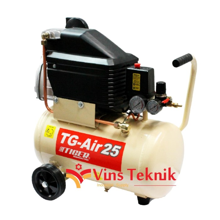 Mesin kompresor angin 1 HP Compressor TG AIR 25 TIGER TG AIR25 | Lazada ...