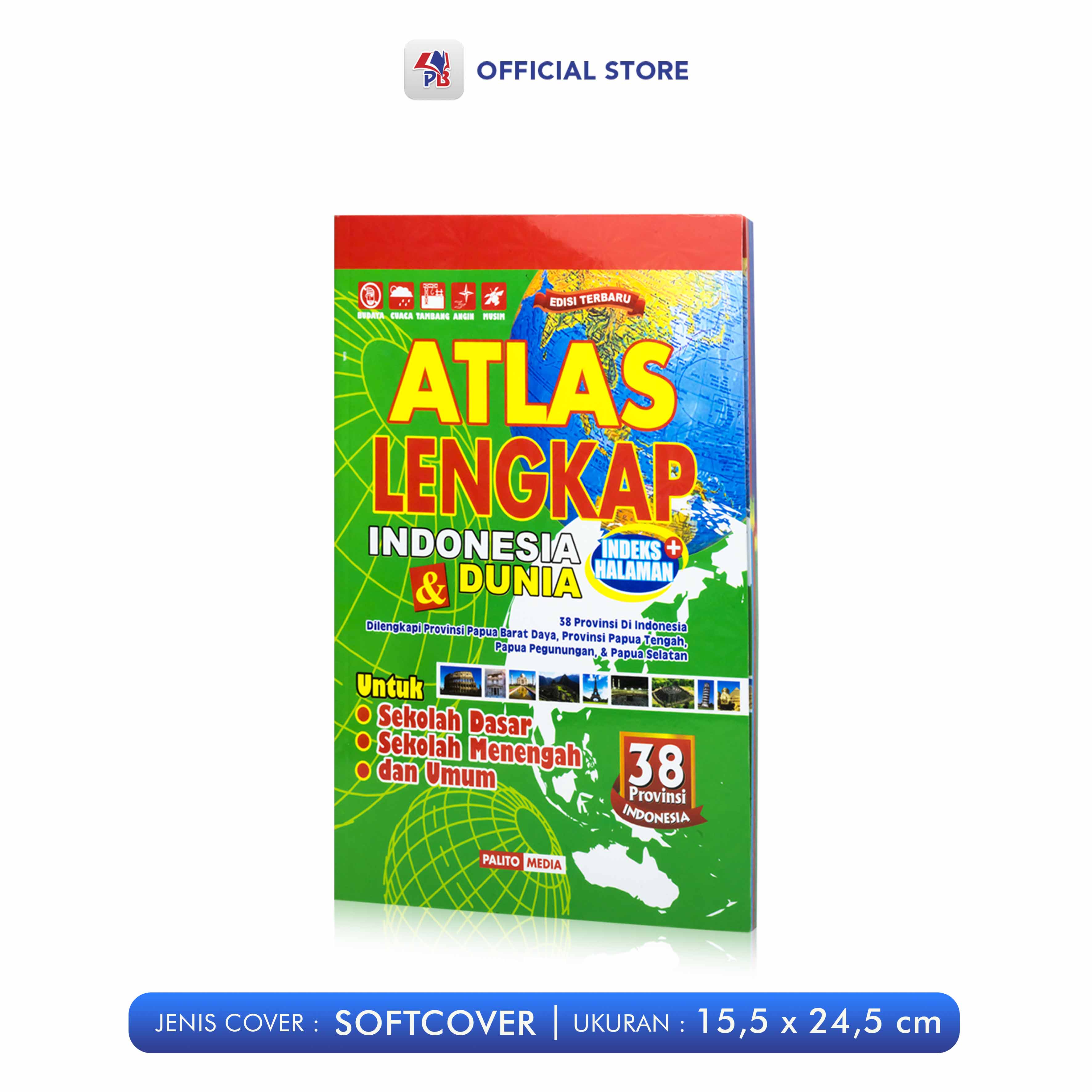 Buku Atlas 38 Provinsi Edisi Terbaru / Atlas Lengkap Indonesia & Dunia ...