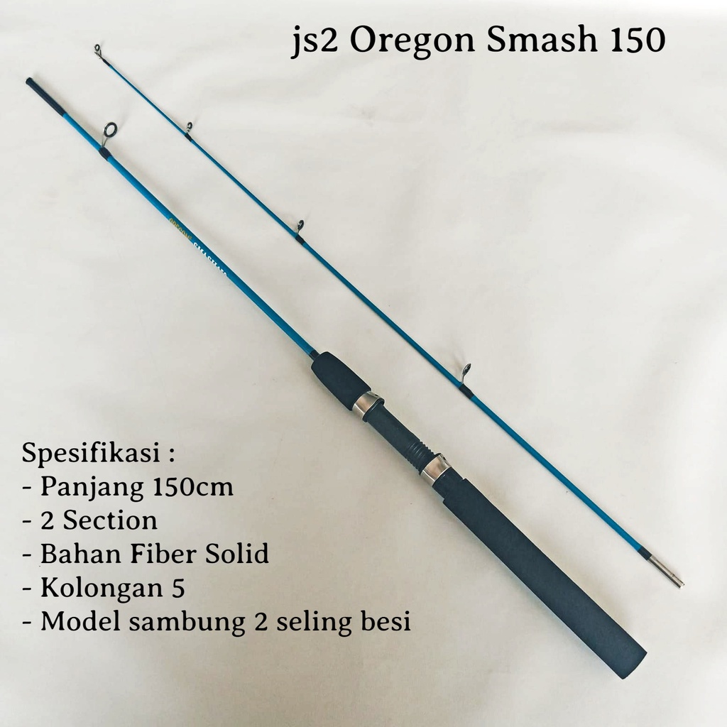 Joran / Tongkat Pancing Spinning 2 Section Oregon Smash 120 135 150 ...