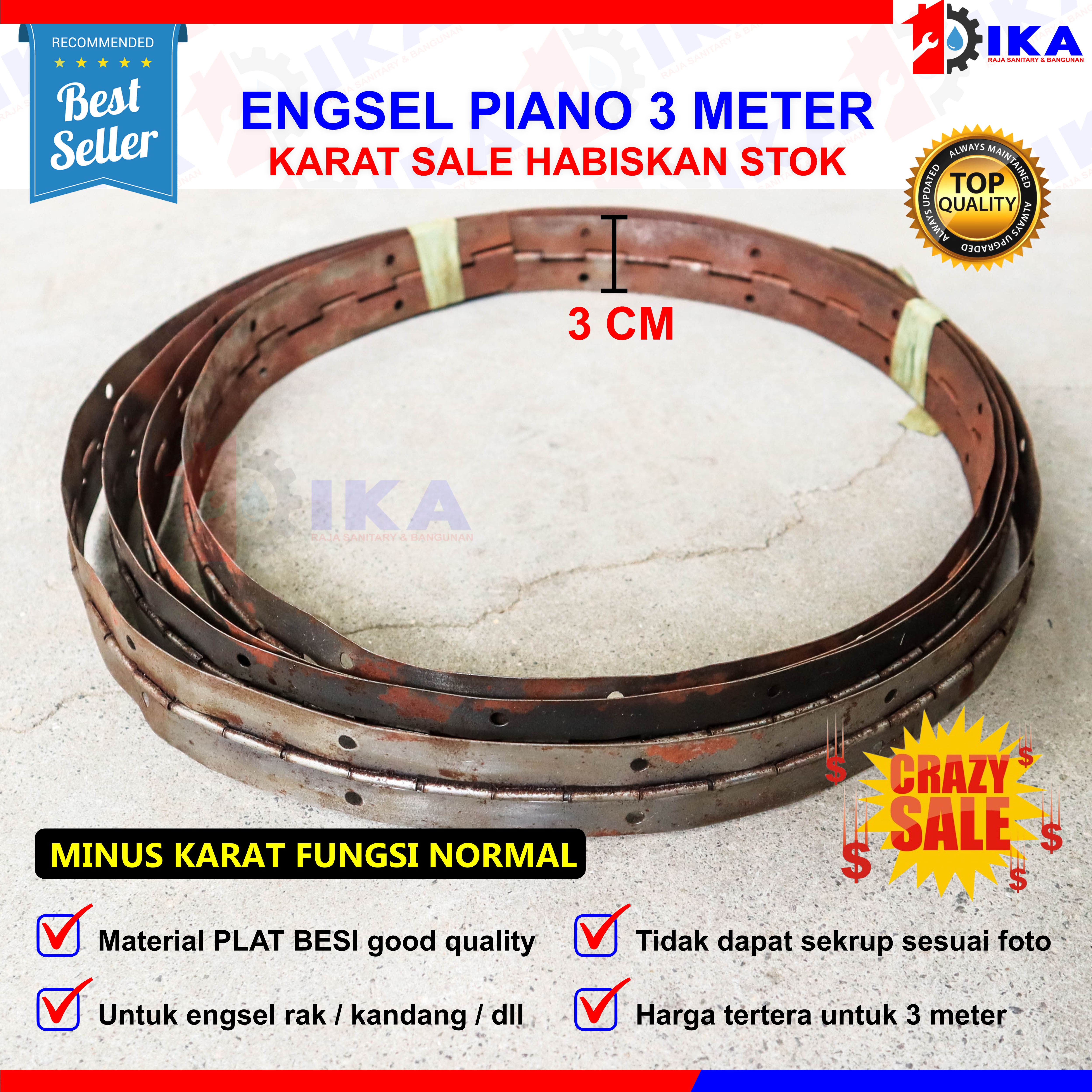 IKA - ENGSEL PIANO / ENGSEL PANJANG METERAN /ENGSEL LEMARI PER 3 METER ...