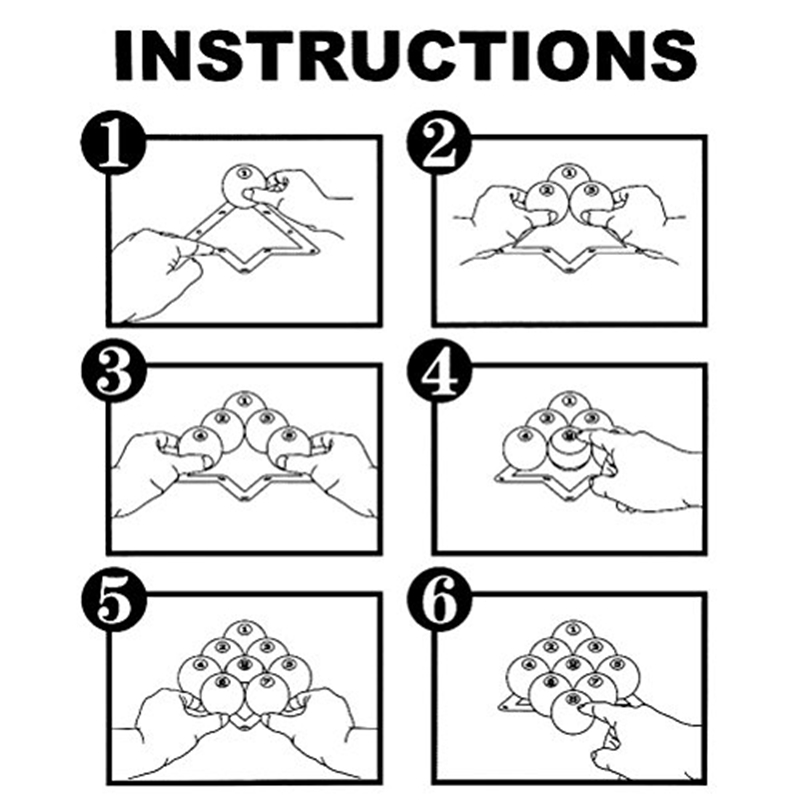 6 Pack Pool Billiard Rack 9 Ball Triple-cornered Magic Rack Sheet Fun ...