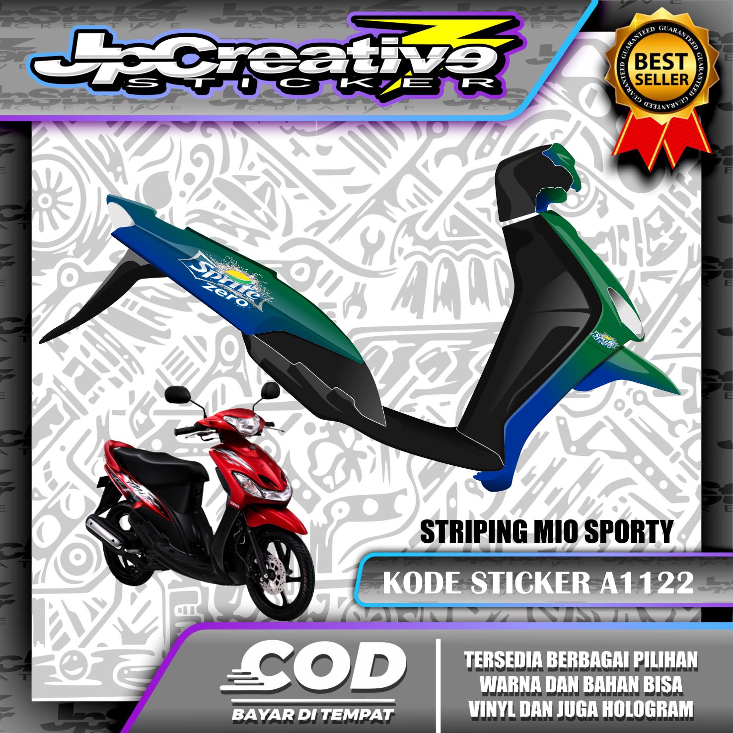 STICKER SPRITE VARIASI ALL MOTOR BONUS LAMINASI | Lazada Indonesia