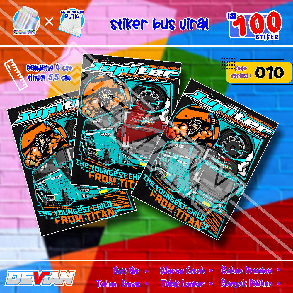 viral stiker bus isi 100 | tunggal jaya kids panda takumi neptune ...