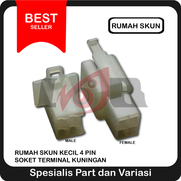 Rumah Skun Kecil 4 Pin Soket Terminal Kuningan Kabel Connector Socket ...