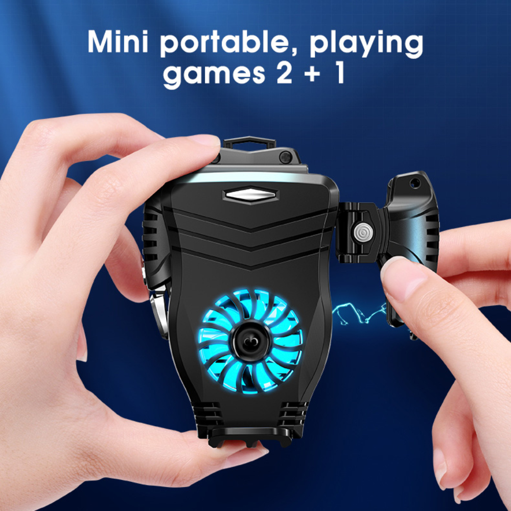 Temoo Universal ชุดเกมโทรศัพท์มือถือหม้อน้ำ + จอยเกมพัดลมโทรศัพท์ Turbo ...