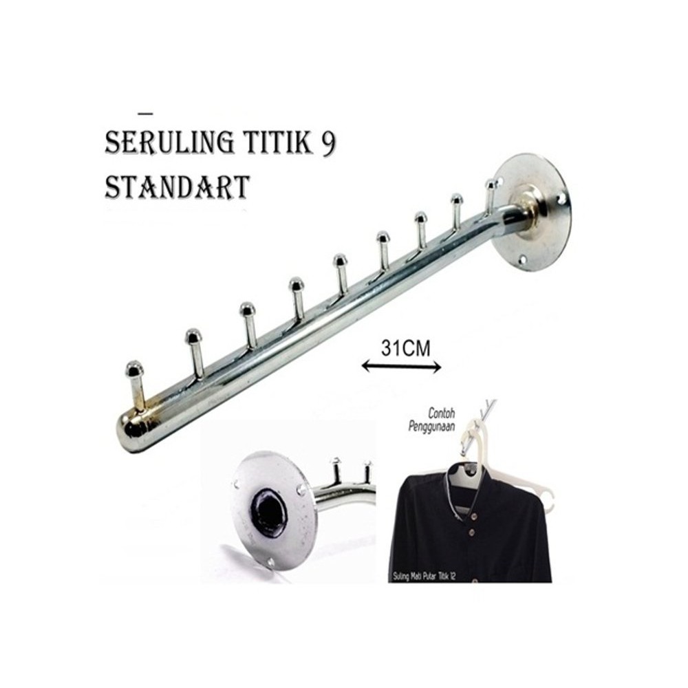 Hanger Display Toko 9 Titik Suling model Lurus | Lazada Indonesia