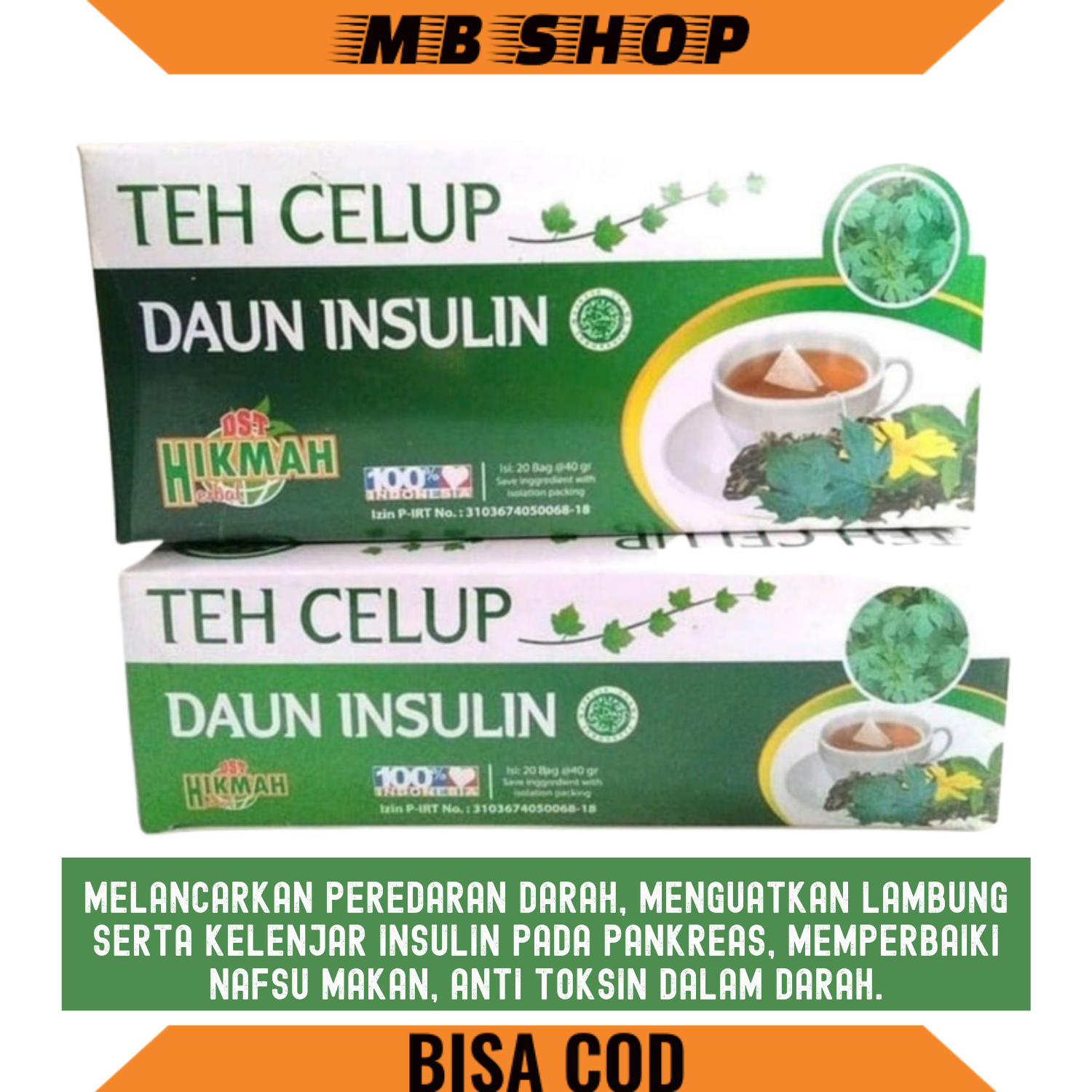 Teh Daun Insulin Obat Diabetes Obat Pelancar Peredaran Darah Obat Nafsu ...