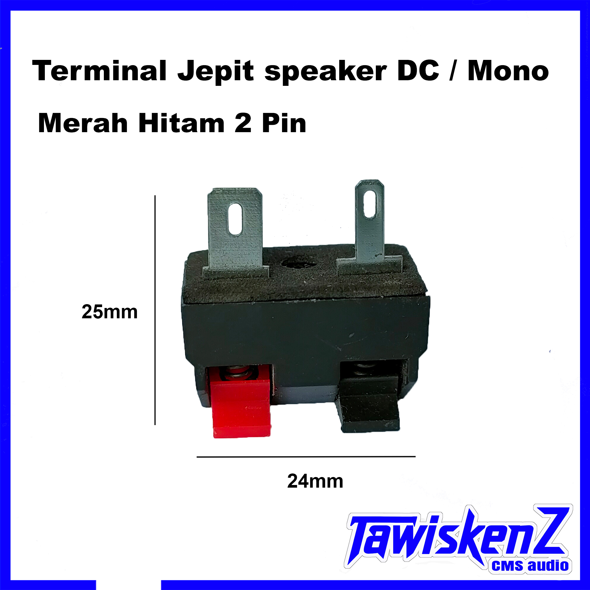 Jepitan kabel Speaker untuk Amplifier 2pin. Merah Hitam. Terminal Jepit ...