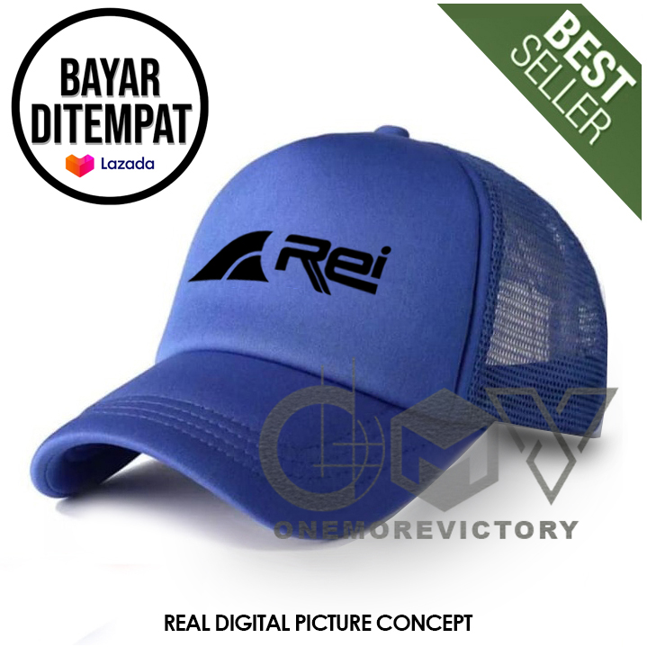 Topi jaring Rei- topi distro Rei Tect- Topi premium Rei- Logo Hitam ...