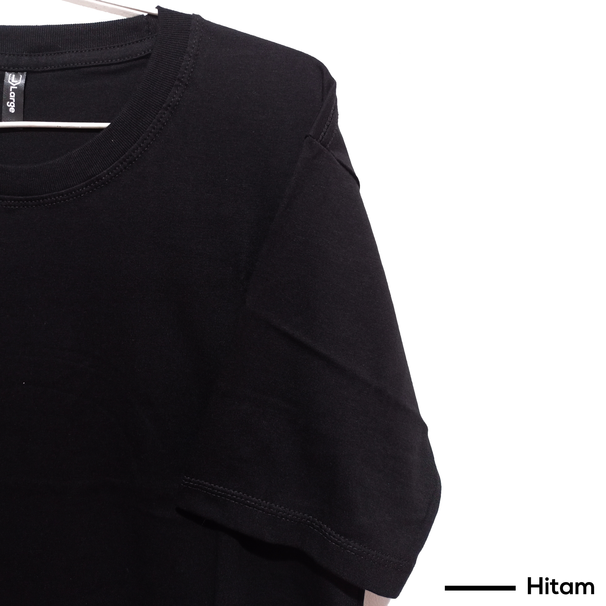 Kaos Polos Hitam Premium Unisex | Lazada Indonesia