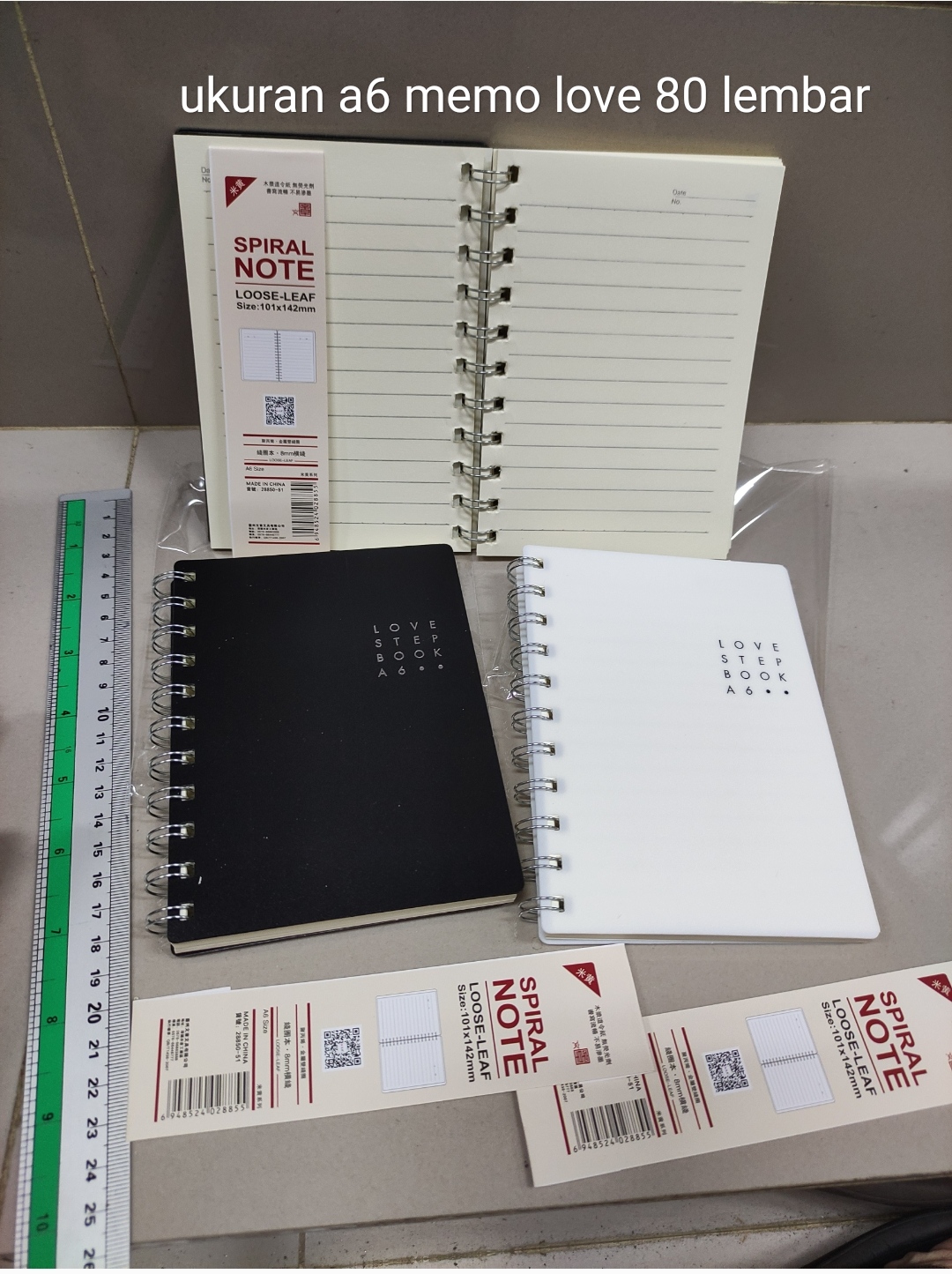 buku notes a6 ahin love 80 lembar hitam atau putih | Lazada Indonesia