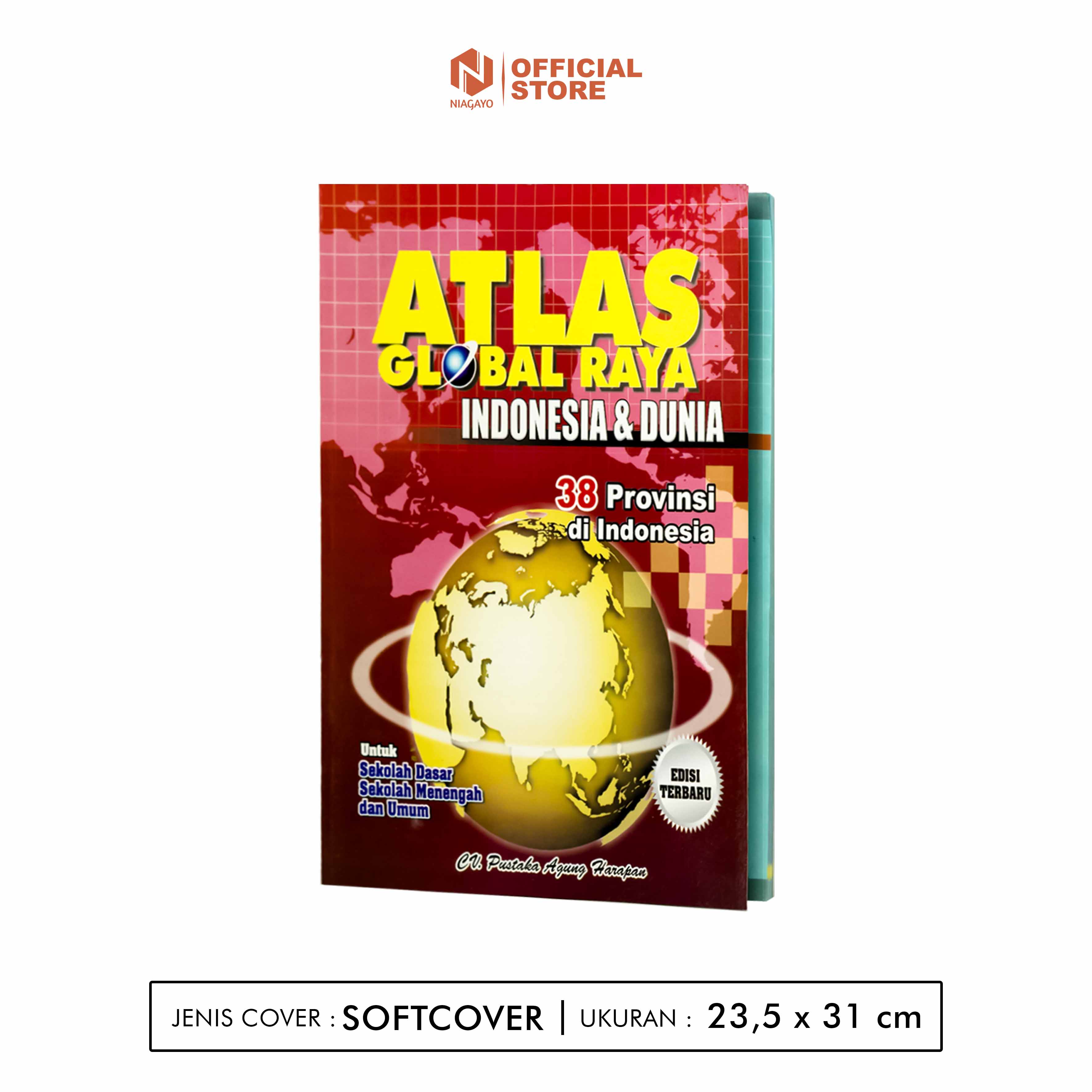 Atlas Edisi Terbaru 38 Provinsi / Atlas Global Raya Ukuran Besar ...